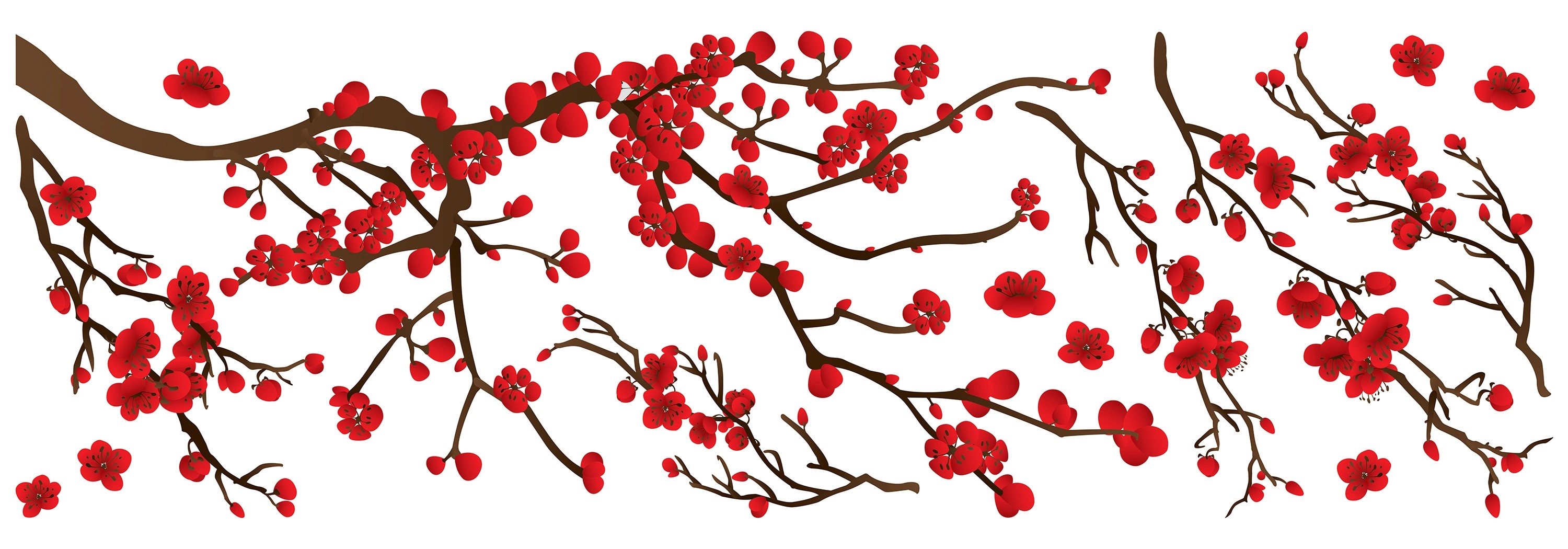 Adesivo decorativo per parete Red Ramage 100x35 cm acquista da OBI