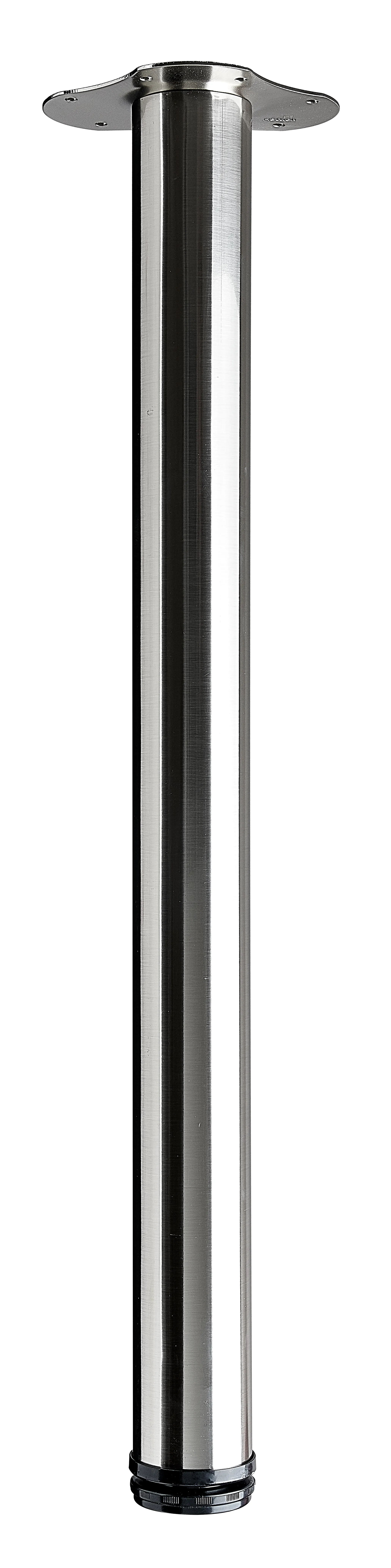 Gamba da tavolo con piastra di montaggio in acciaio inox Ø 60 x H 700 ...
