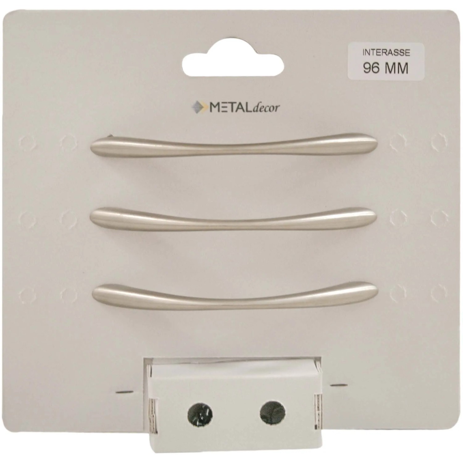 Kit 3 maniglie in zama interasse 96 mm nickel satinato acquista da OBI