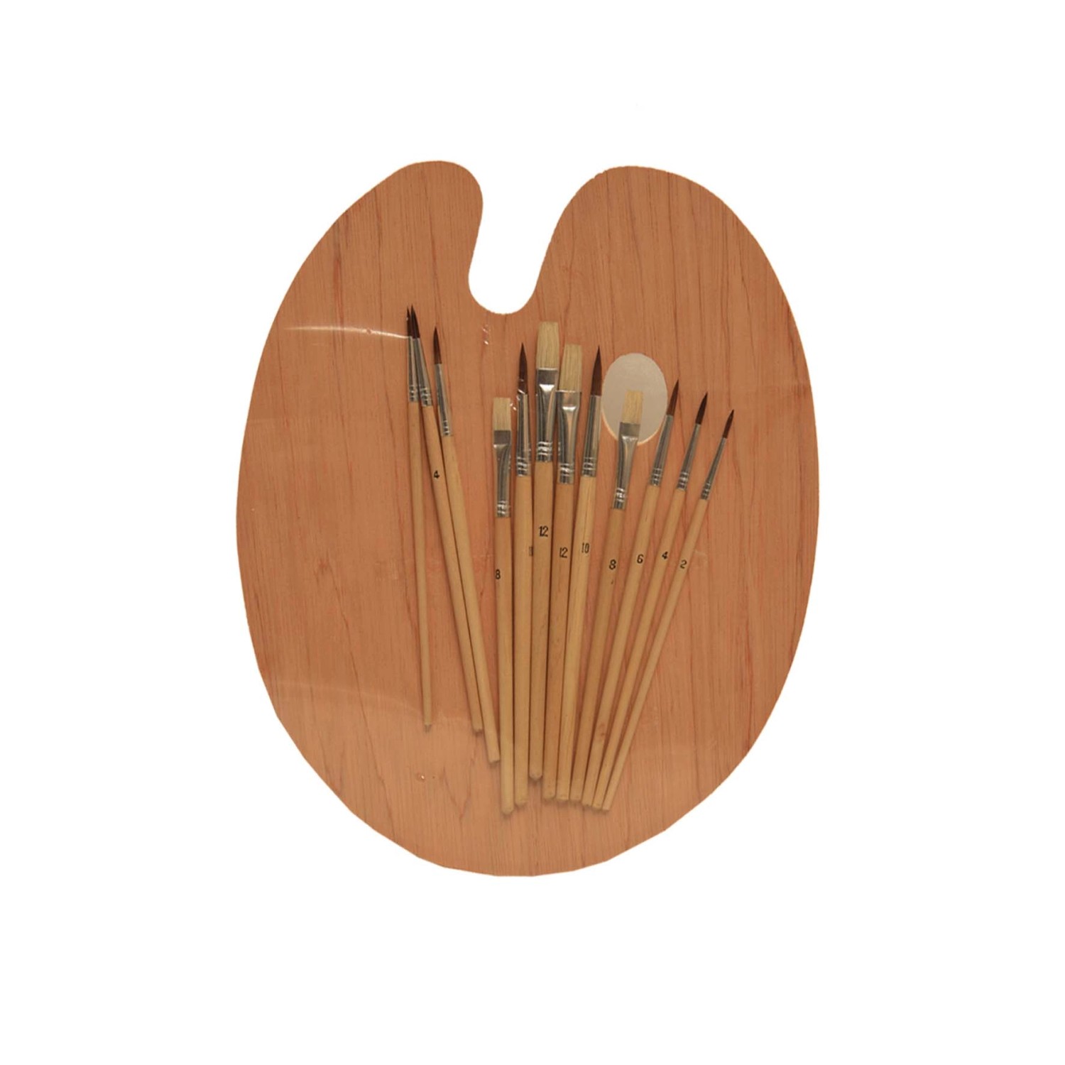 Tavolozza in legno con 12 pennelli 24x30 cm | OBI