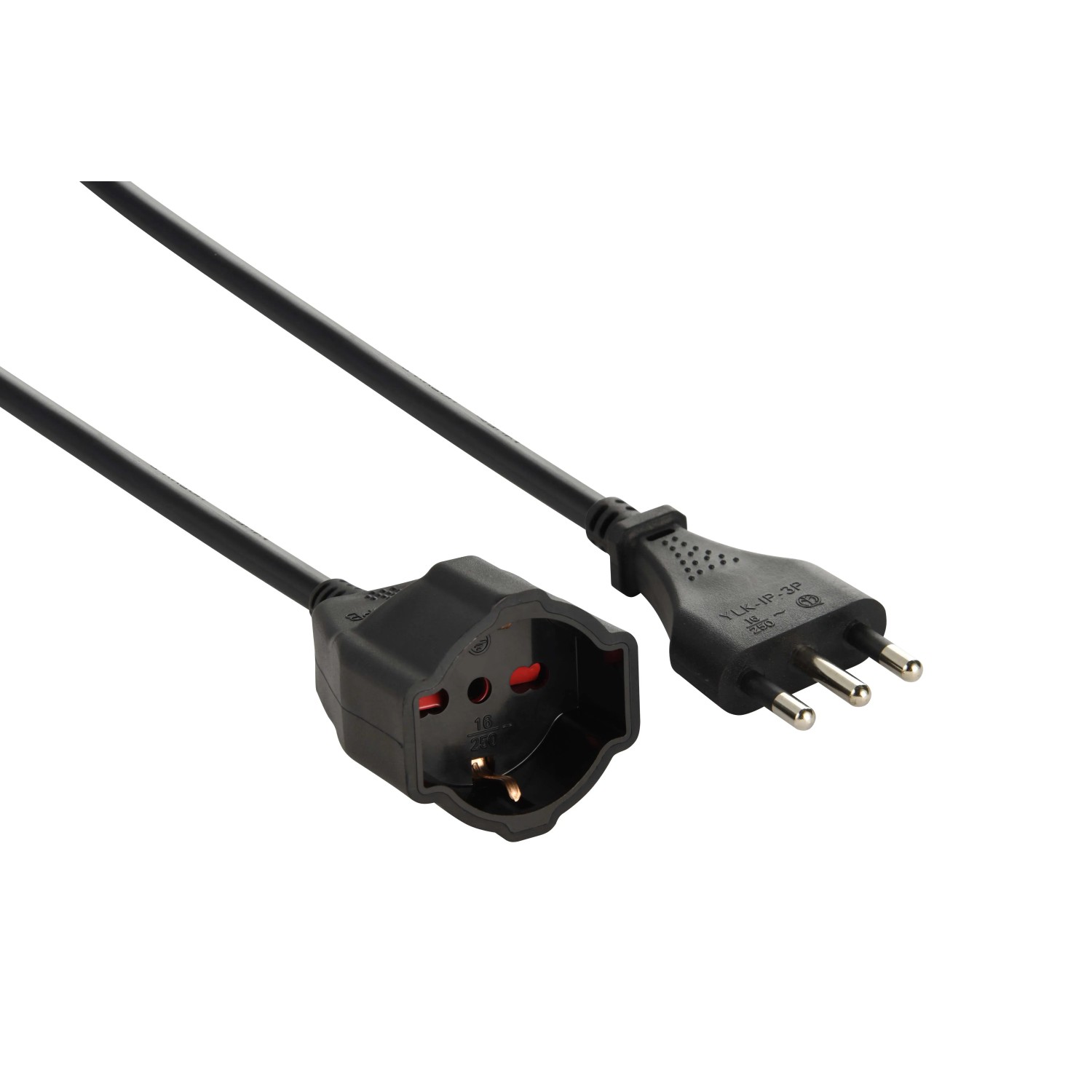 Prolunga elettrica con spina 16 A 90° e presa Schuko 10/16 A 10 m ...