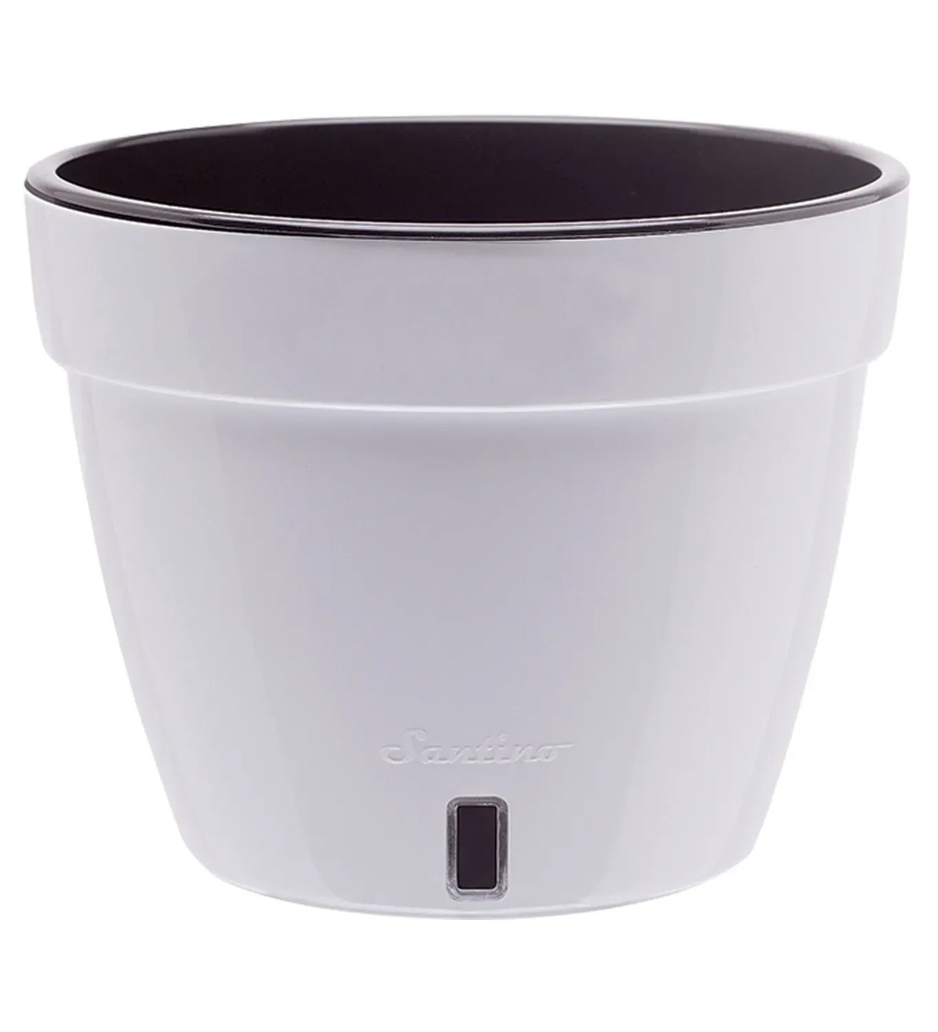 Vaso Asti in plastica 24 cm 6 l bianco/nero | OBI