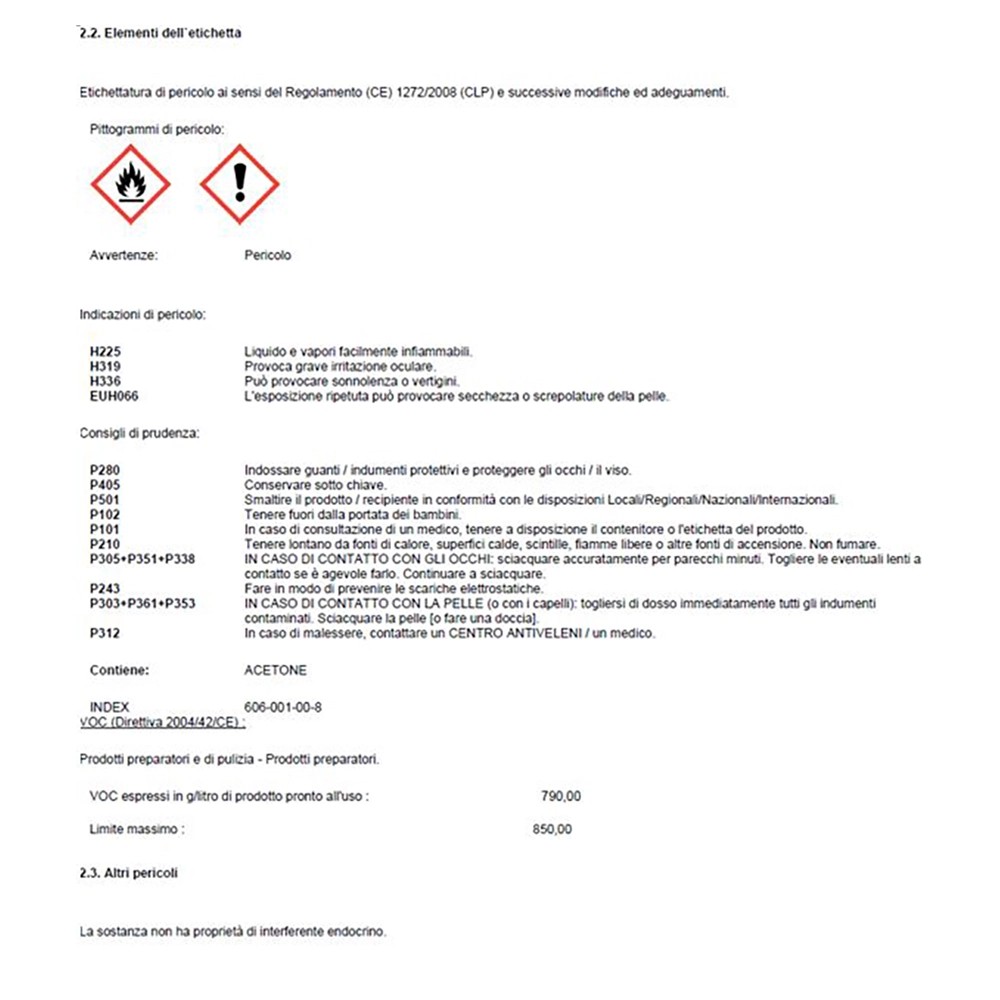 Solvente acetone puro Fidea 1 l acquista da OBI
