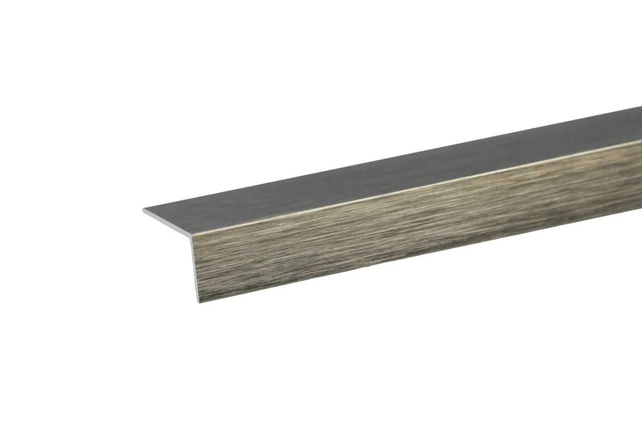 Profilo angolare 1 m 10x10 mm alluminio titanio spazzolato acquista da OBI