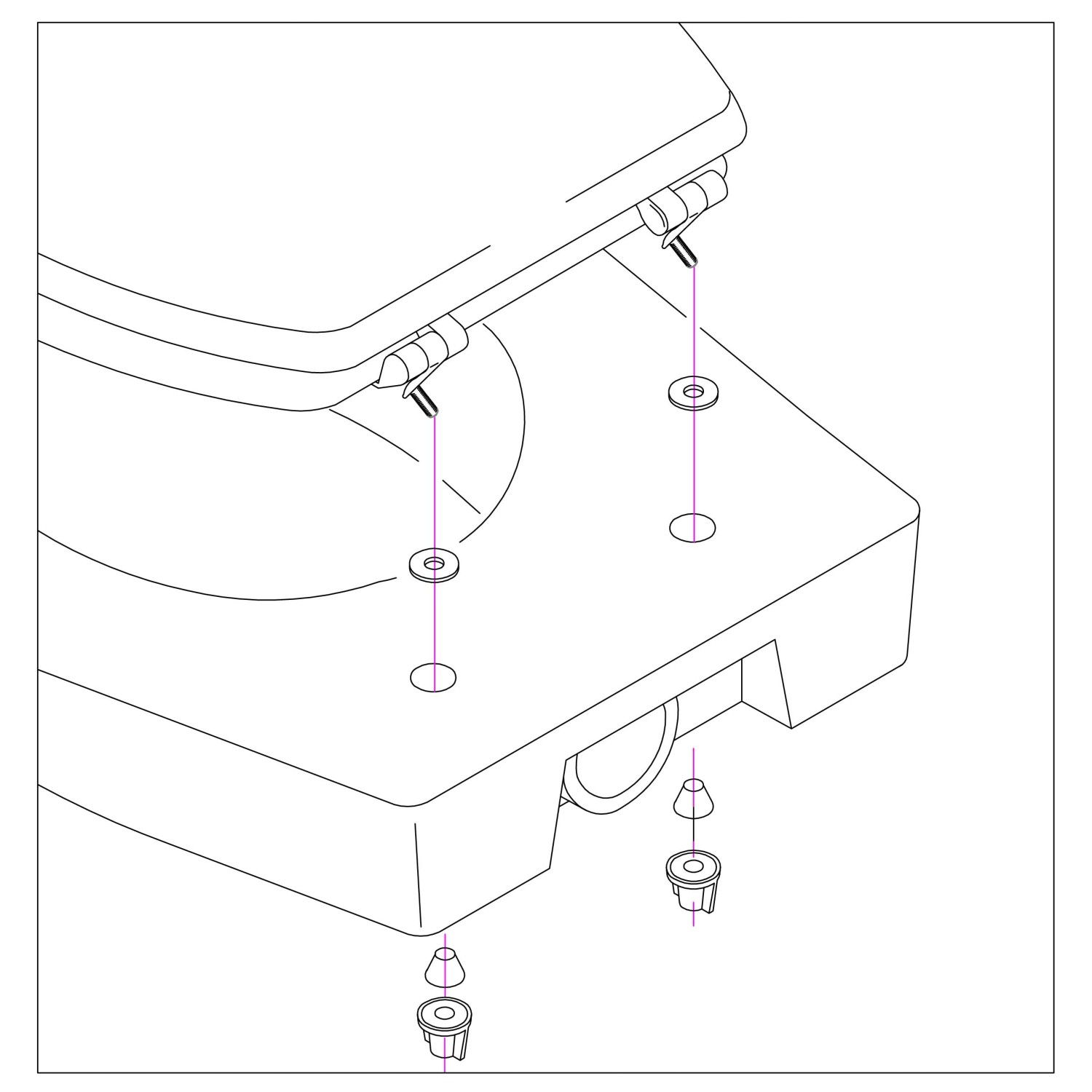 Coppia di cerniere fisse in metallo cromato lucido per conca acquista ...