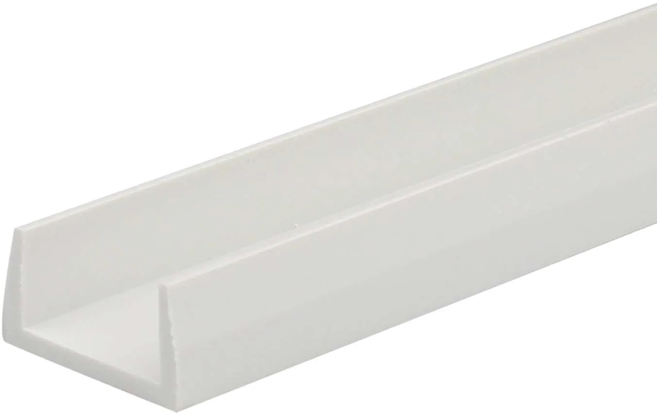 Profilo a U 1 m 10x10 mm in pvc bianco opaco acquista da OBI
