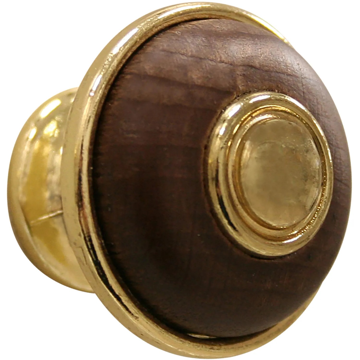 Pomolo in zama-legno Ø 30 mm oro lucido-noce acquista da OBI