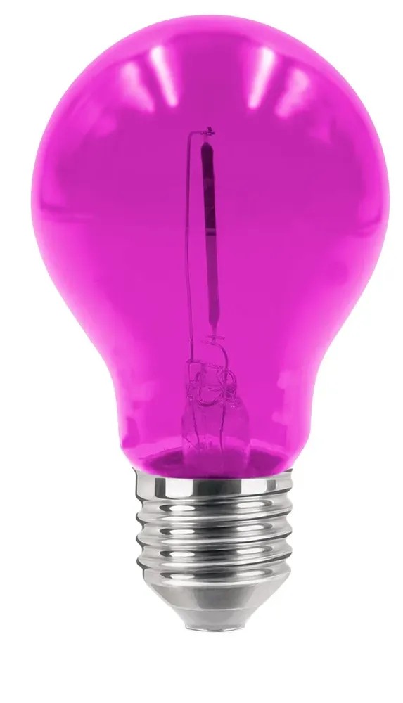 Lampadina LED E27 a goccia Fiesta 20 lm magenta | OBI