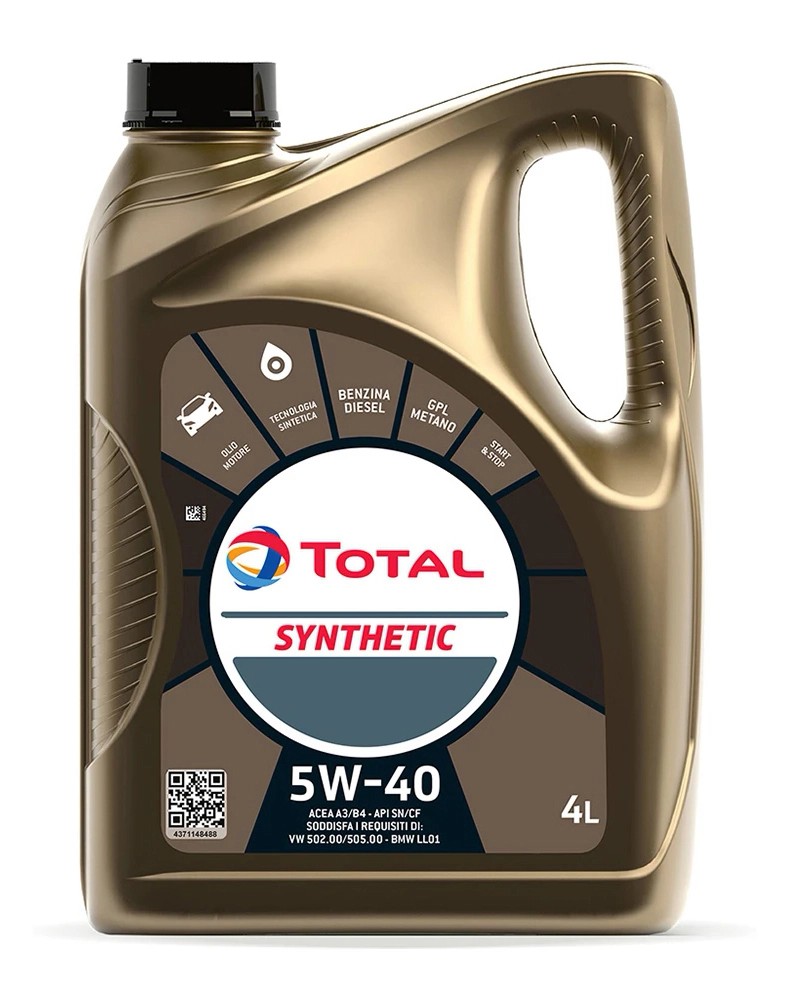 Olio auto lubrificante multigrado sintetico Total Synthetic 5W - 40 4 l acquista da OBI