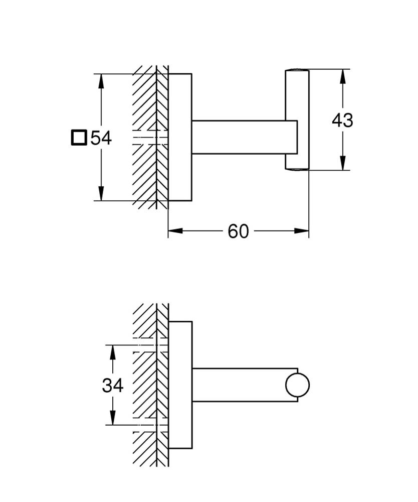 Gancio in metallo Grohe Quickfix Start Cube | OBI