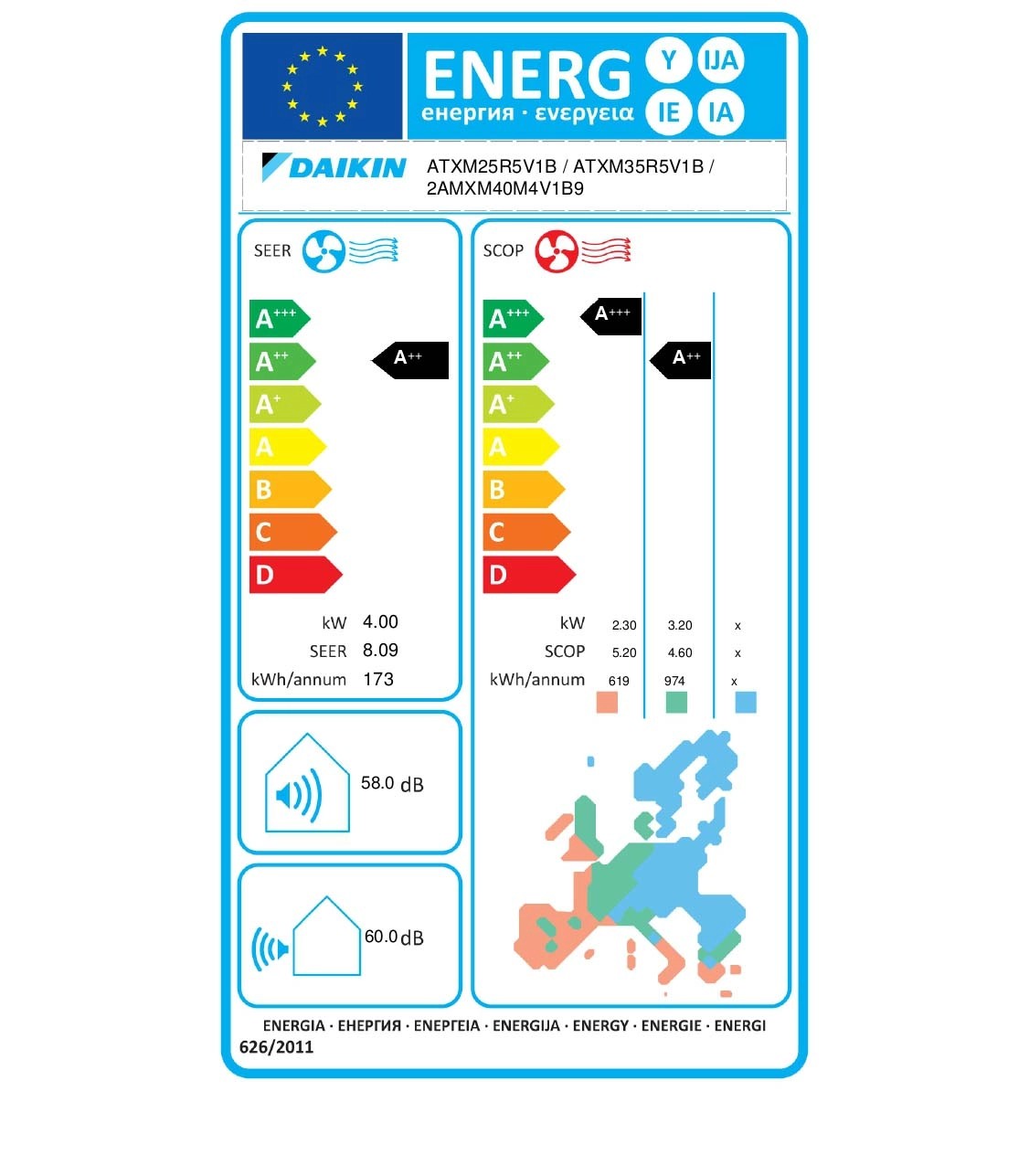 Climatizzatore fisso Daikin NP dualsplit 9000+12000 BTU classe A++/A++ ...