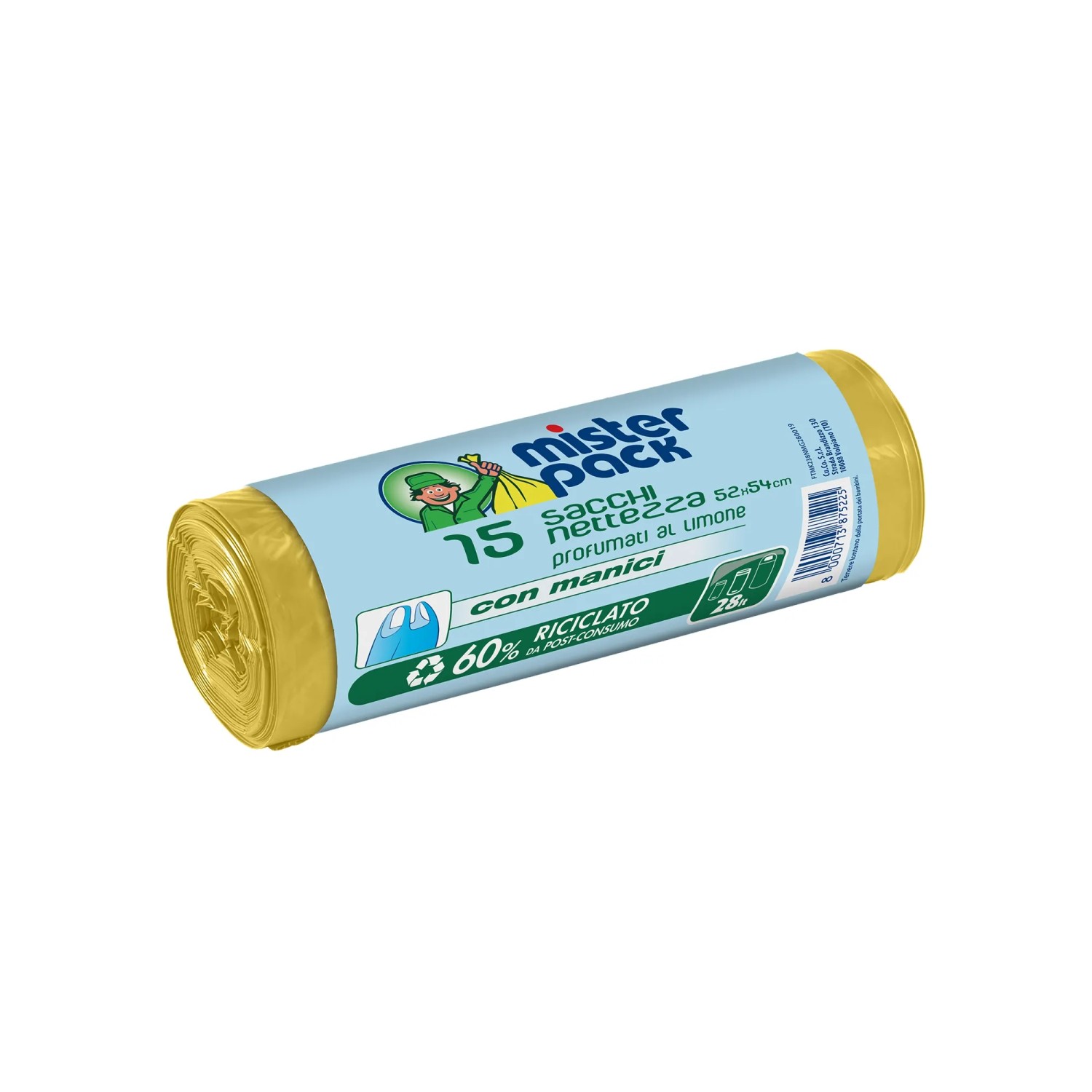 Sacchi spazzatura con maniglie Misterpack 28 l giallo 15 pz acquista da OBI
