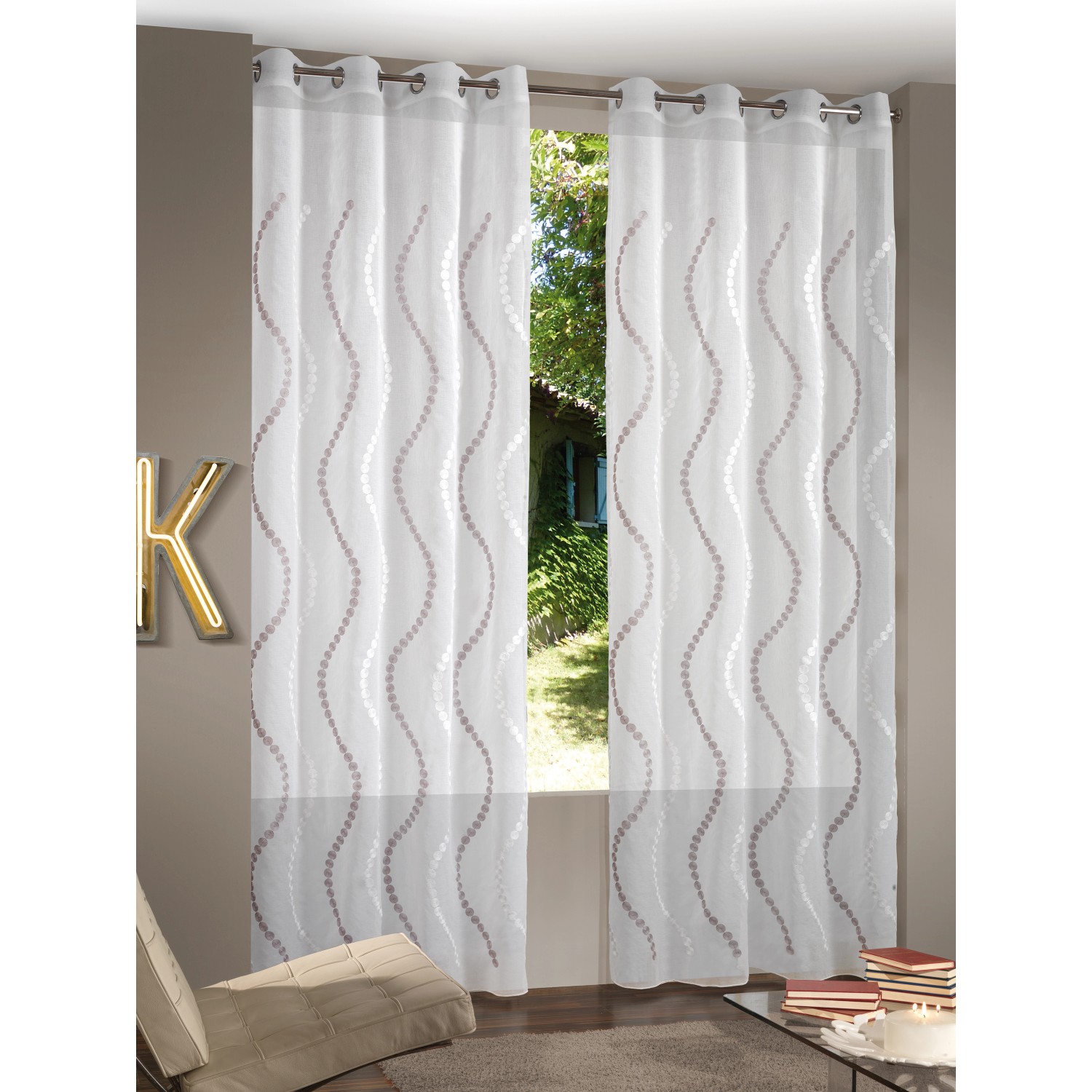 Tenda con anelli arredo Bolle 140x280 cm rosa | OBI