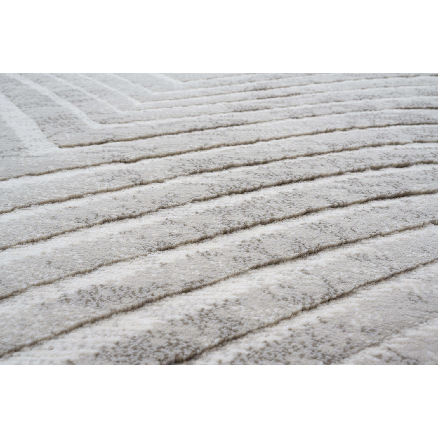 Tappeto Lido geometrico beige 120 x 170 cm | OBI