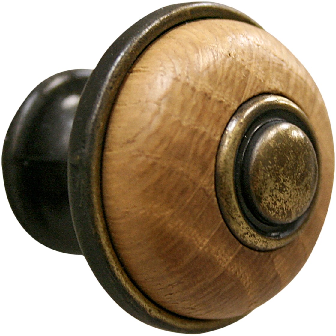 Pomolo in zama-legno Ø 30 mm bronzo satinato-rovere acquista da OBI